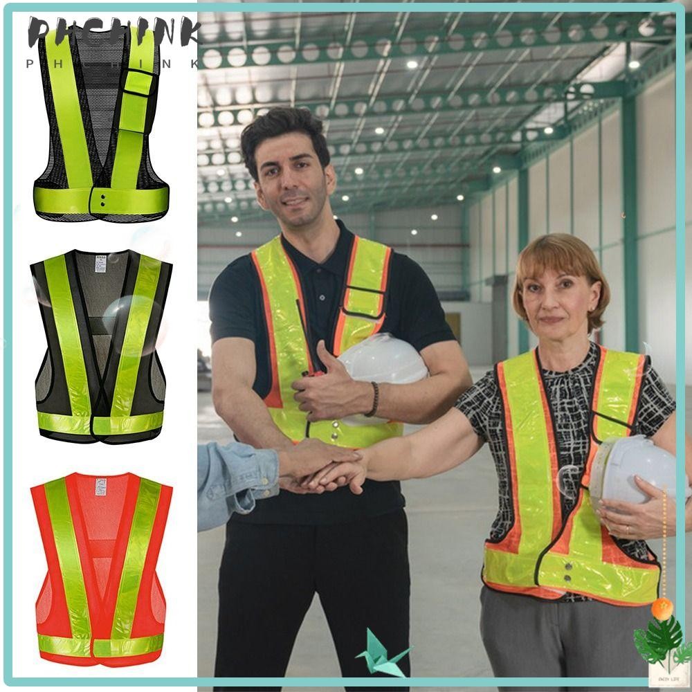 CHINK Reflective Vest, V Shape Lattice Reflective Straps Safety Vest ...