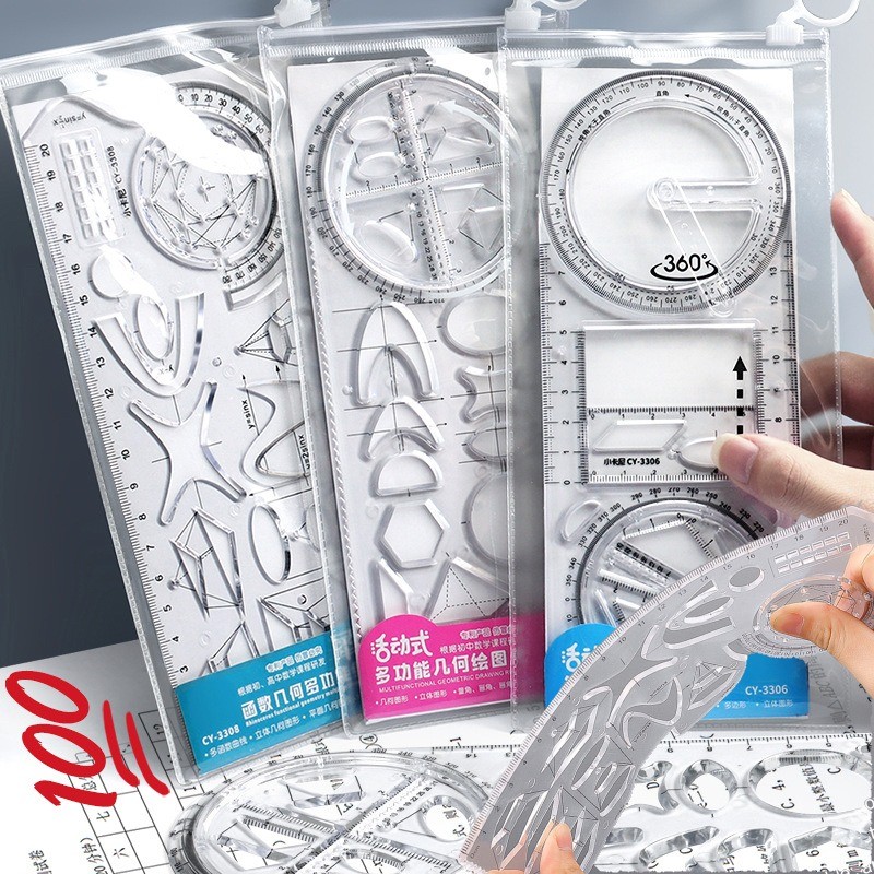 360 ° Movable Geometric Ruler - Primary and Secondary School Drawing ...