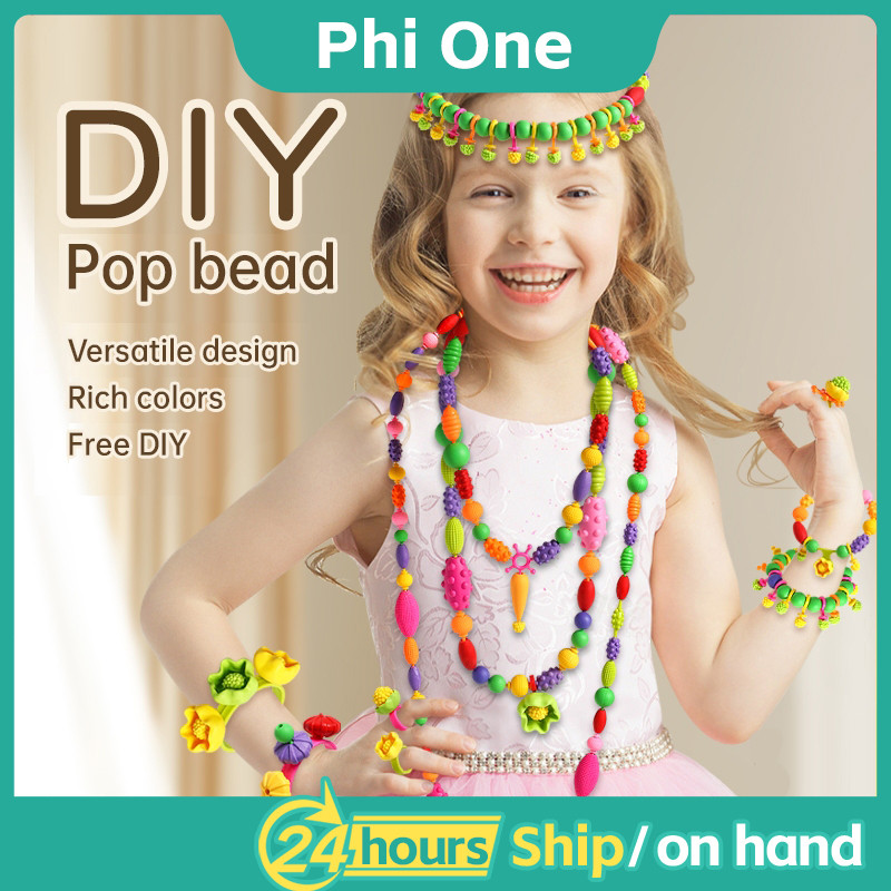 DIY Pop String Bead Set For Kids Jewelry Making And Crafts Aesthetic ...