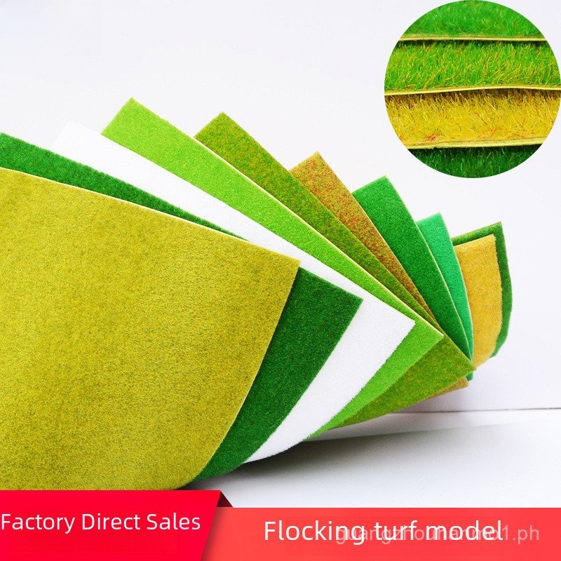 Factory Model Turf Paper Flocking Nylon Lawn Simulation Grass Powder ...