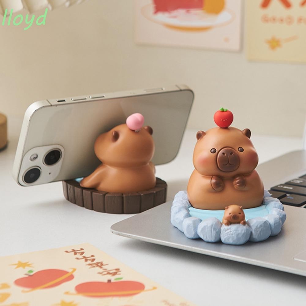 LLOYD1 Capybara Phone Holder, Bathing PVC Doll Capybara Mobile Phone ...