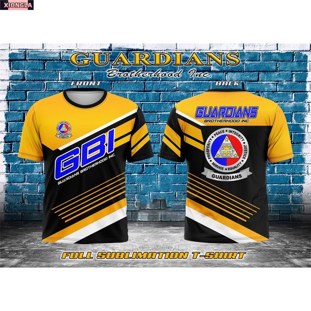 GBI PGBI GUARDIANS SHIRT FULL SUBLIMATION 3D Unisex Drifit Black and ...