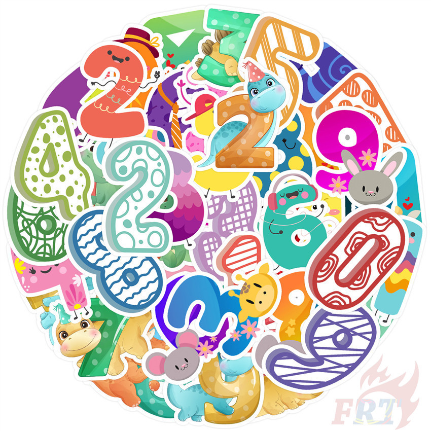 48Pcs/Set Funny Numbers Series 01 Kids Rewards Stickers DIY Fashion ...