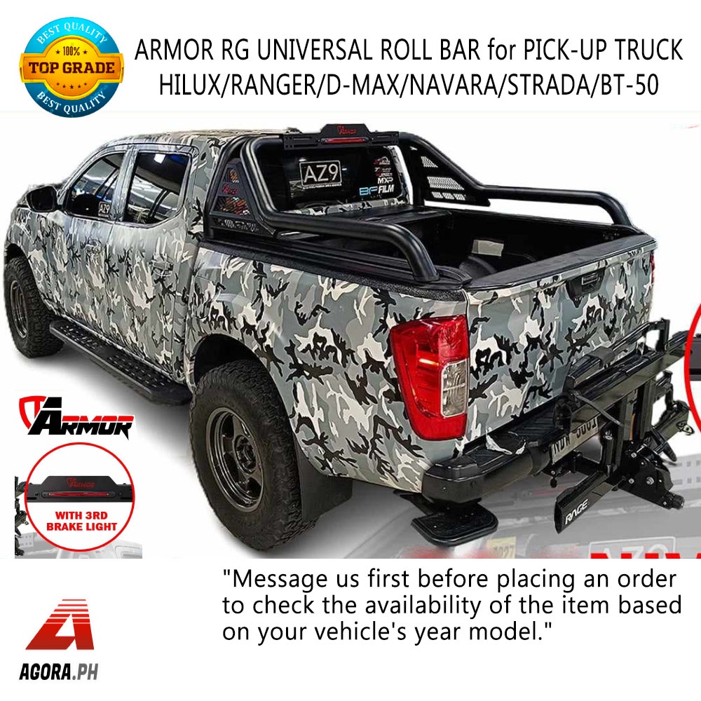 AP New Armor RG Universal Roll Bar for All Pickup Trucks HILUX, RANGER ...