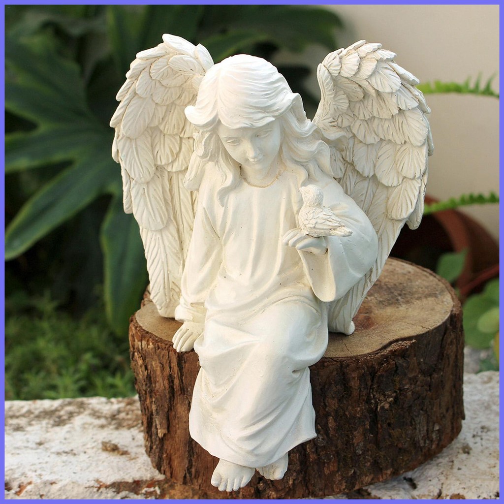 Angel Statues for Garden Resin Outdoor Angel Wings Statue Vintage Angel ...