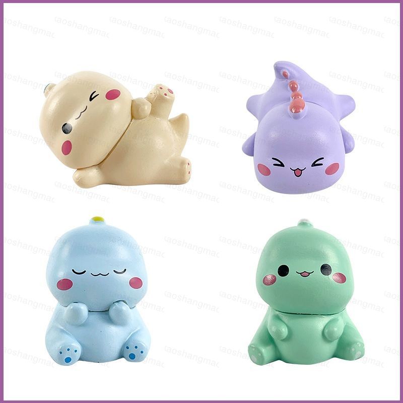 5y 4pcs Baby dinosaurs Action Figure Mini cartoons Model Dolls Toys For ...