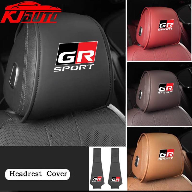 Toyota GR Sport Leather Car Seat Headrest Protective Cover Interior ...
