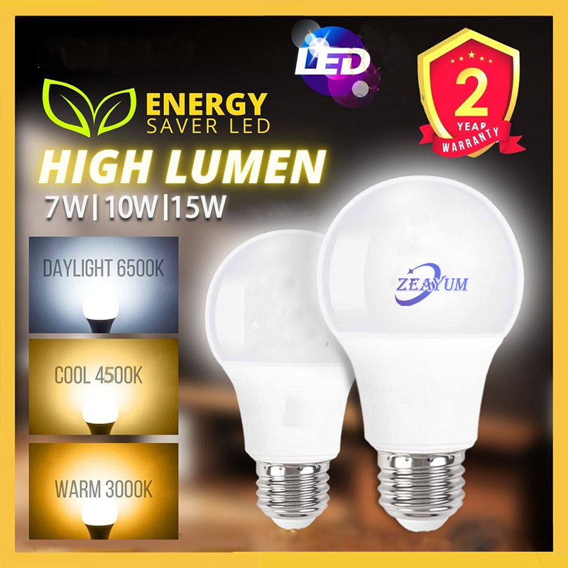 【BUY 1 TAKE 1】 E27 LED bulb energy-saving lamp Tri-Color Bulb LED Light ...