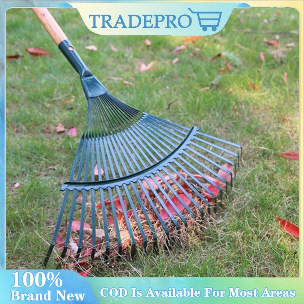 Garden Grass Rake Head 22 Teeth Leaves Rake Metal Grass Rake Head ...