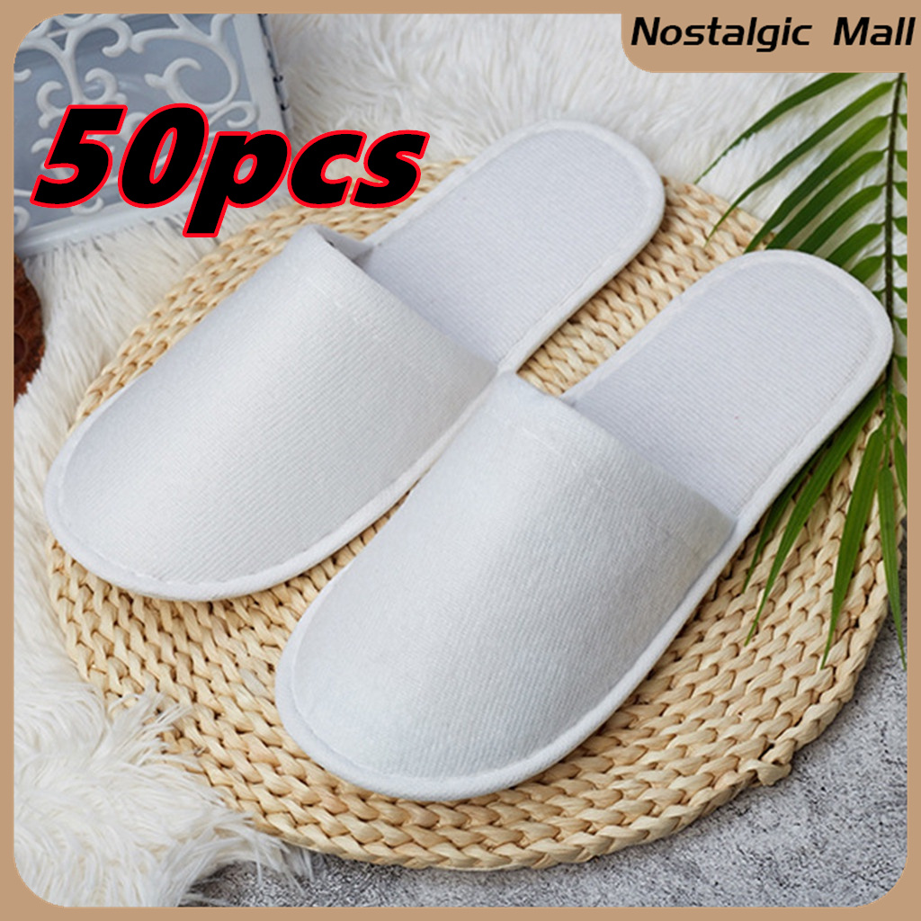 50pair Non Slip Disposable Slipper Closed Toes Nonwovens Slipper For ...