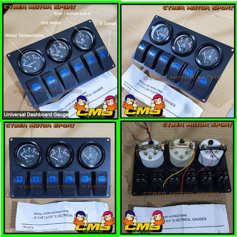 Panel switch And gauge dashboard switch on off universal Car offroad ...