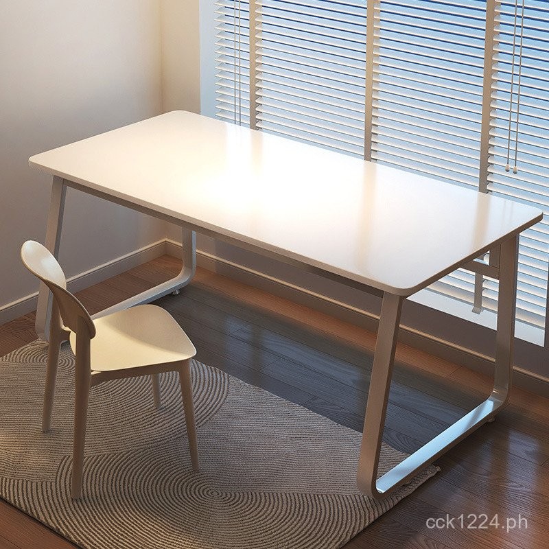 Workbench Student Solid Wood Cream Style Computer Desk Study Bedroom ...