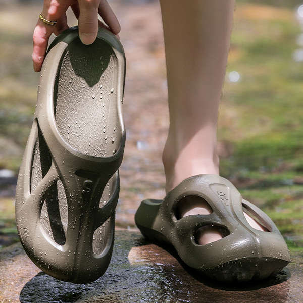crocs for men crocs Hole Shoes Men's Summer Thick-Soled Anti-Slip River ...
