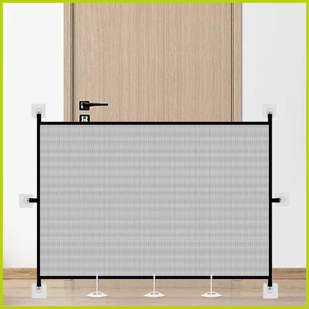 Cat Door Gate Pet Cat Gates for Doorways Safety Folding Mesh Animals ...