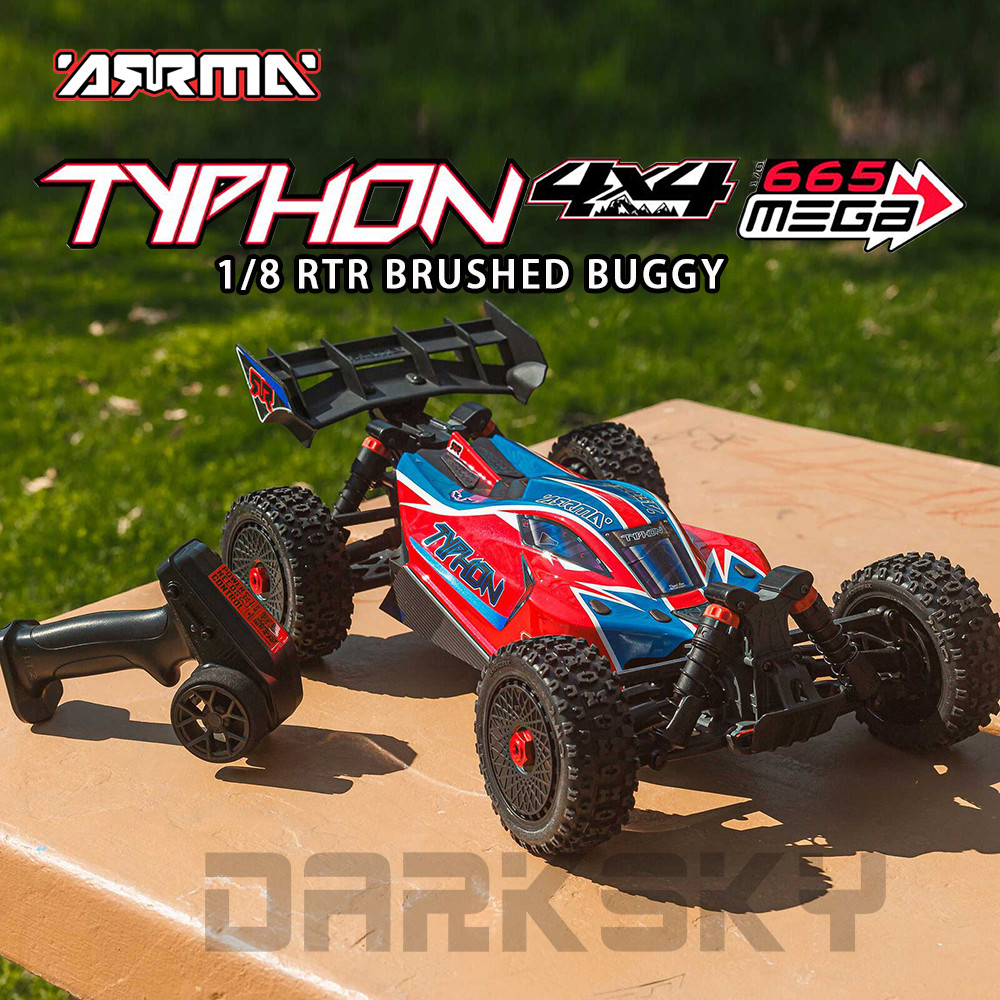 ARRMA 1/8 TYPHON MEGA 665 4X4 RTR 4WD BRUSHED BUGGY Adults Children's ...