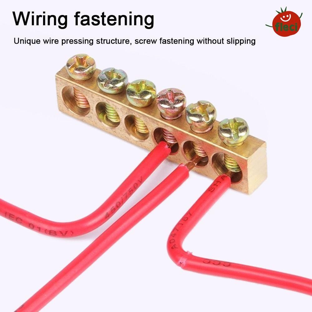 FLECI Copper Bar Terminal, Multi-specification With Hole Screw Wire ...