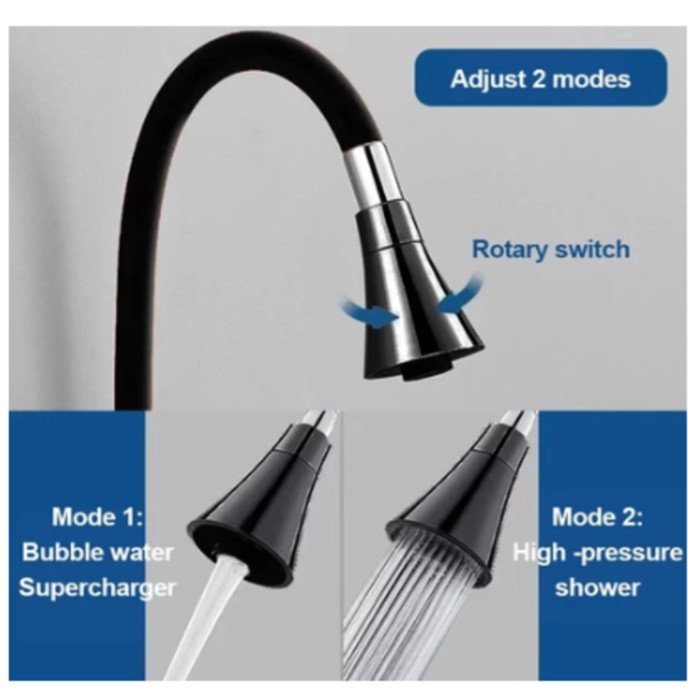 Horizontal single cooling faucet with two levels, wall mounted kitchen ...