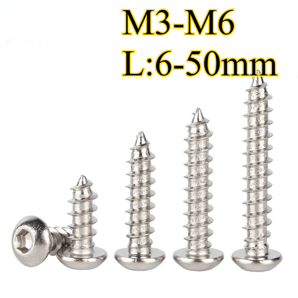 Hex Self Tapping Round Head Screw/8 Grade/Nickel-Plated /Electrical ...