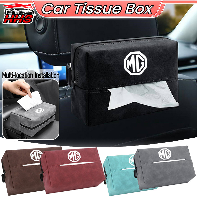 MG Car Tissue Box Armrest Multi-Location Install Sun Visor Seat Back Hanging Design With Fix ...