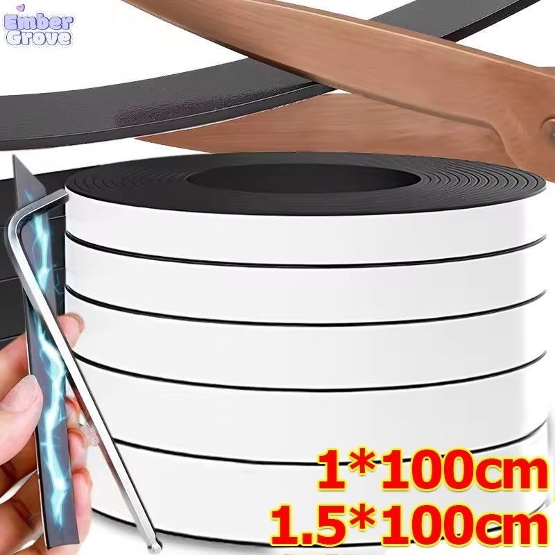 1/2/4Rolls Magnetic Tape Strips with Adhesive / Flexible Sticky Magnet ...