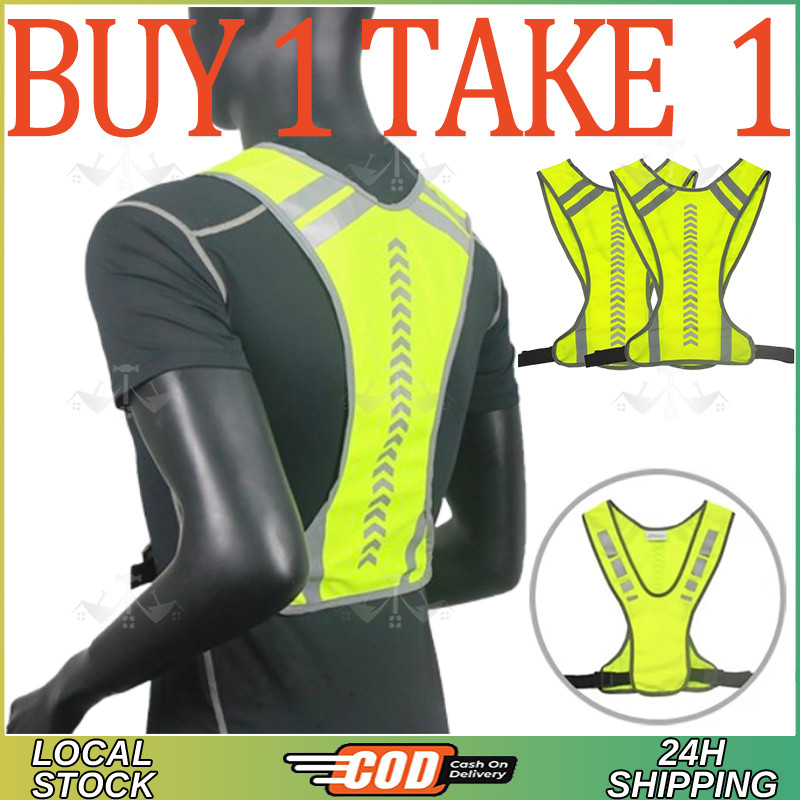 【Buy 1 Take 1】Reflectorized Vest For Motorcycle Reflective Vest Running ...
