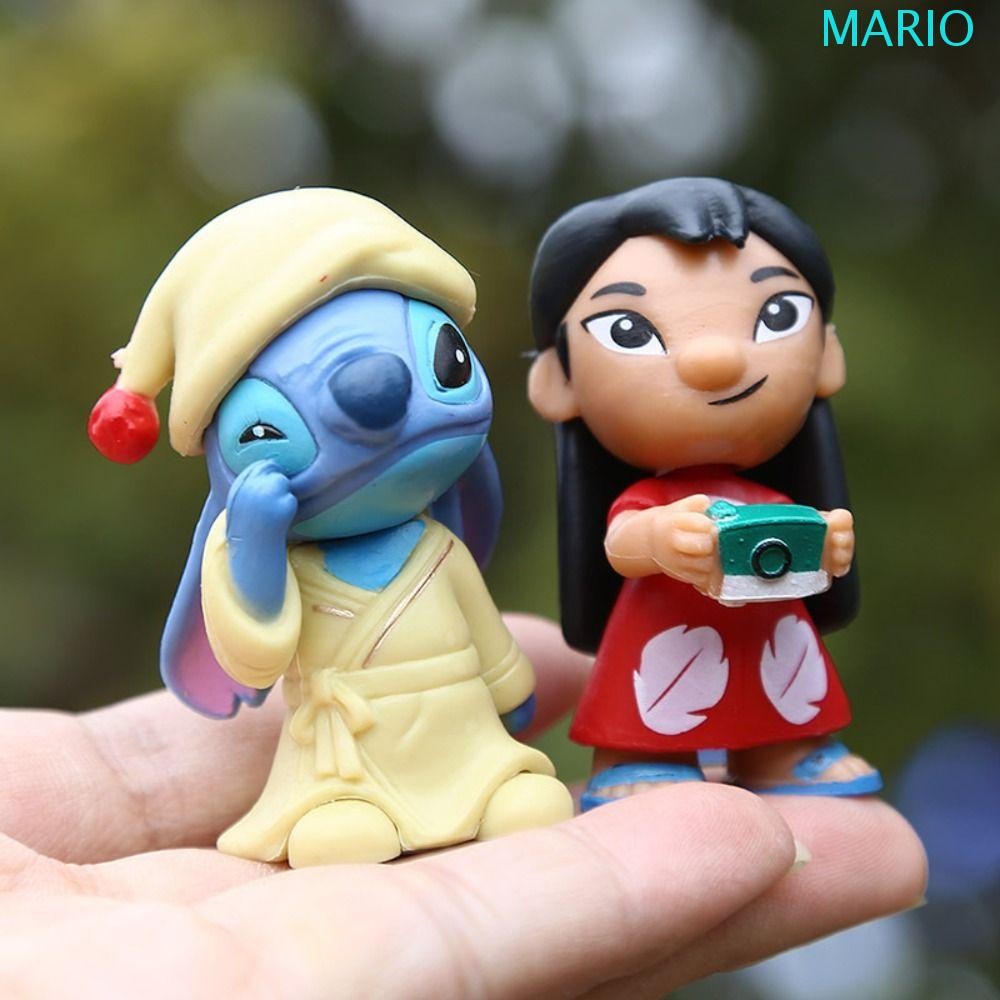 MARIO 12pcs/set Anime Stitch Model Toys, Lilo Characters Handmad Stitch ...