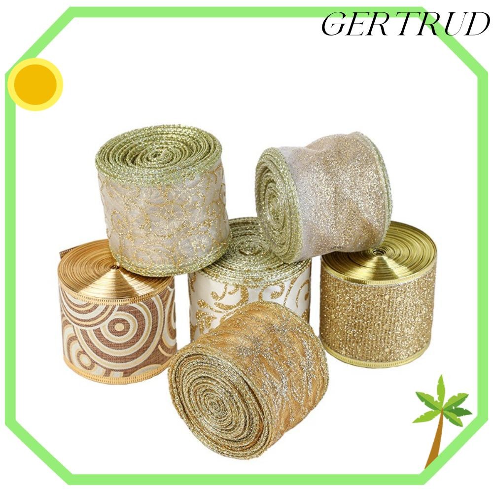 GERTRUD Christmas Ribbon, Plaid Bow Snowflake 2M Christmas Tree Ribbon ...