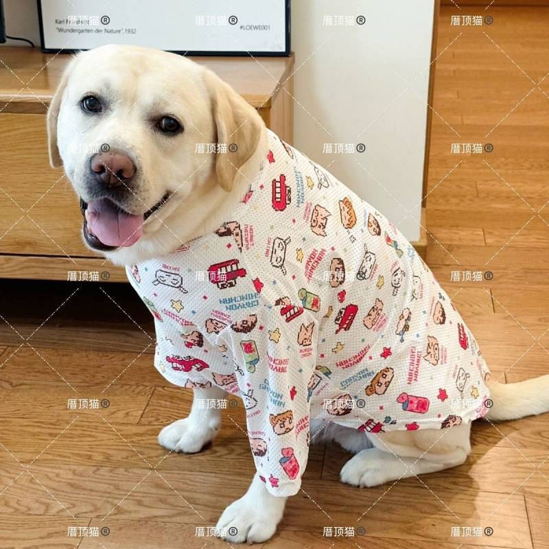 Dog Dog Pet Large-Scale Dog Summer Thin Mesh Clothes Labrador Golden ...