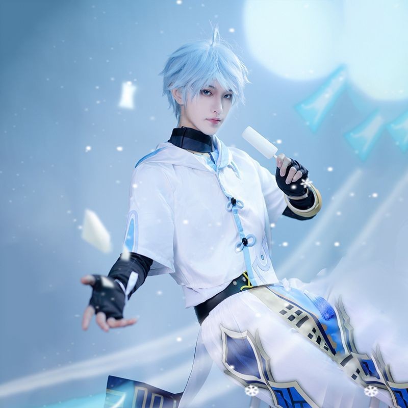 Yuanshen cos Clothing Chongyun cosplay Costume Anime Game Student Shota ...