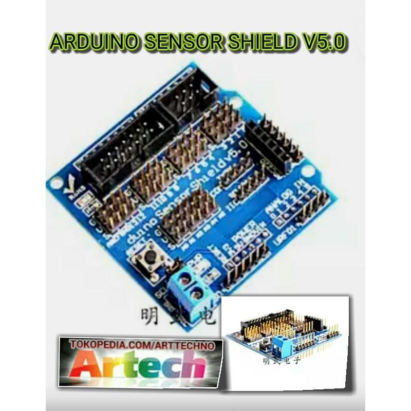 SENSOR SHIELD MODULE V5.0 V5 UNO R3 ATMEGA328 ARDUINO_UNO ATMEGA 328 ...