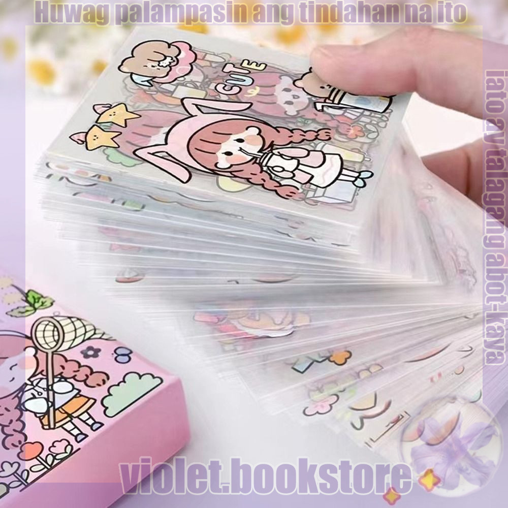 20Pcs Transparent Waterproof Stickers Cute Cartoon Patterns PVC ...