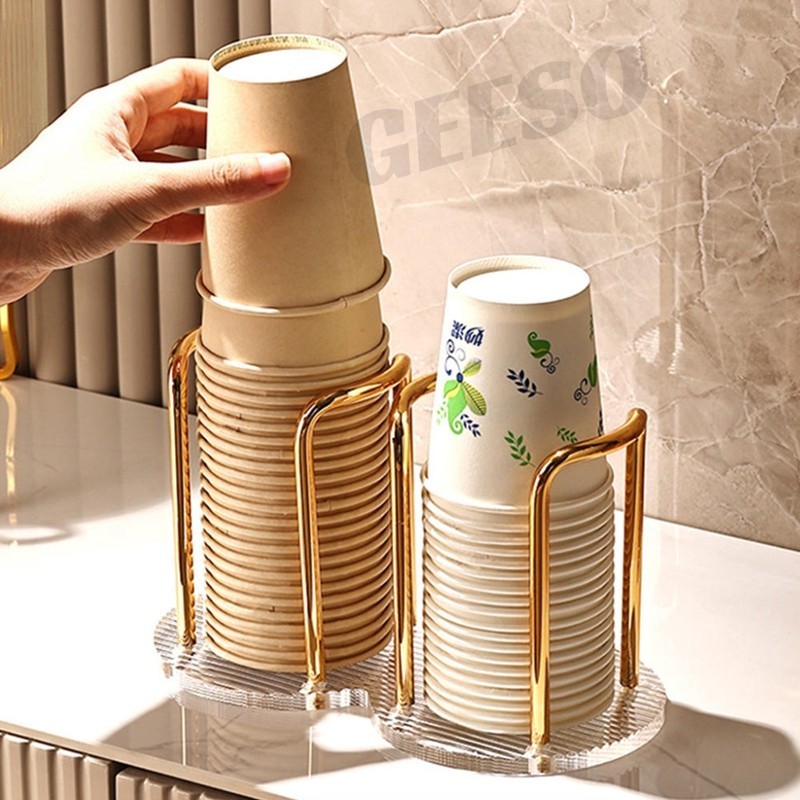 Premium Paper Cup Holder Pantry Kitchen Storage Display Rack Coffee ...