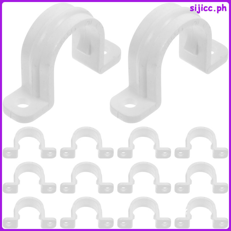 PVC Line Pipe Clamp Elbow Conduit Wire Strap Clips Tube Clamps Heavy ...