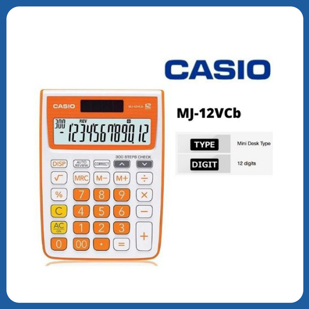 Casio MJ-12VCB (Orange) | Check Calculators | SHOP & FIELD | Basic ...
