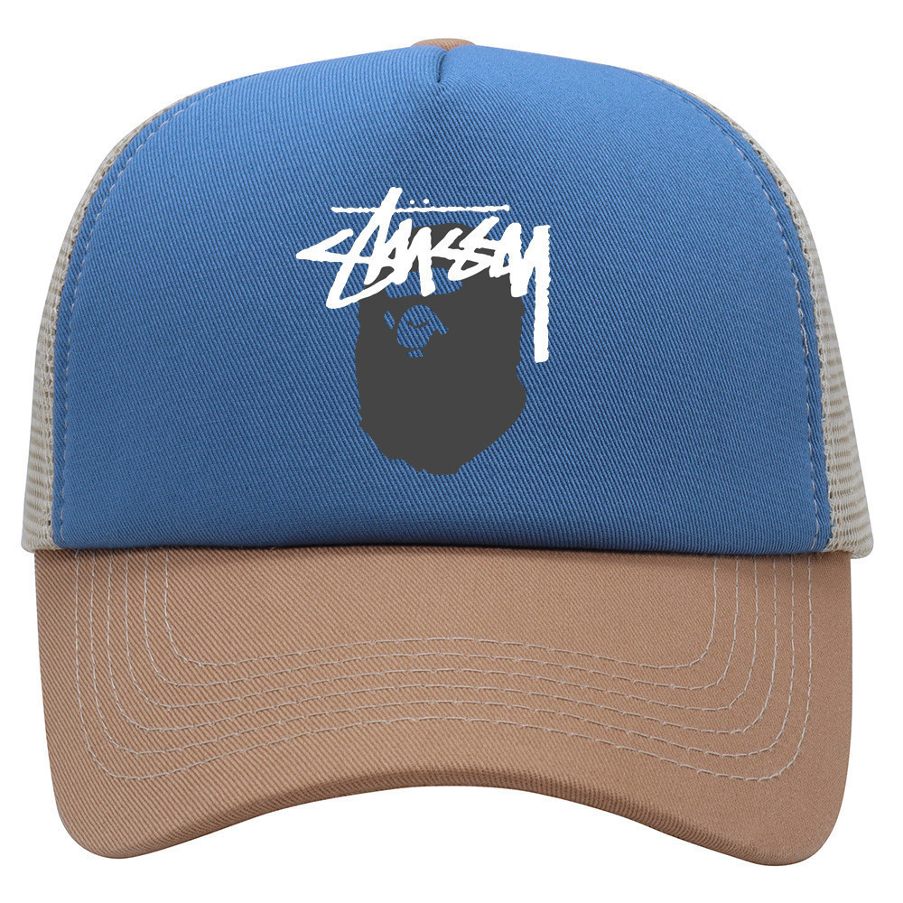 Splicing Breathable Baseball Cap Summer Mesh Cap Printed Truck Cap ...