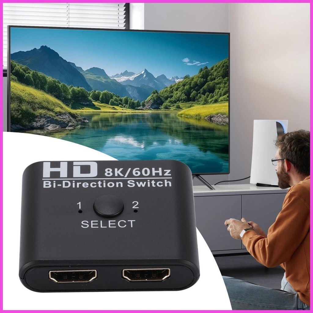 Bi-Directional Splitter Switcher HD Two-Way 1 Input 2 Output Splitter ...