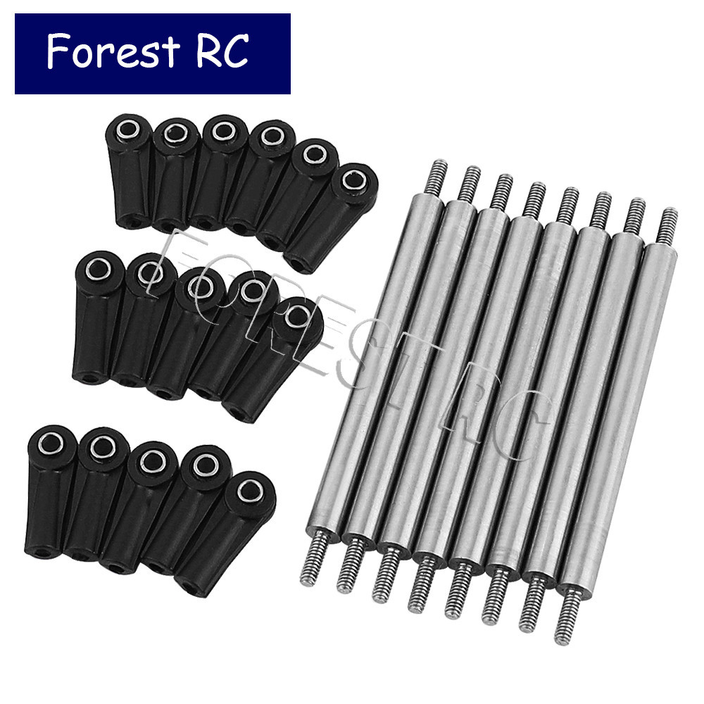 8PCS Adjustable Upper & Lower Link Bar Set Chassis RC Linkage for Losi ...