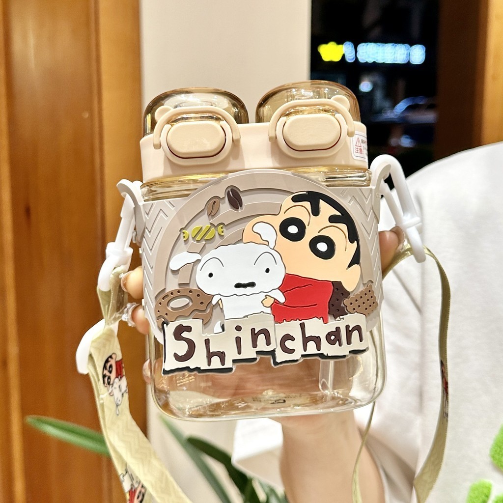 Oxu1 Crayon Shin-Chan Double Drinking Cup 2024 New Style Girls High ...