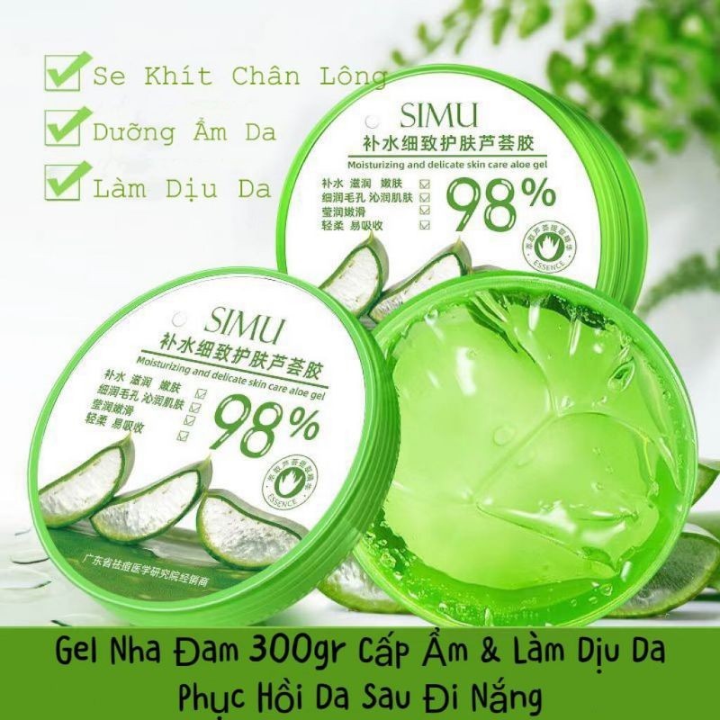 98% Moisturizing Aloe Vera Gel Simu Aloe Vera Gel 300gr, Soothes Skin ...