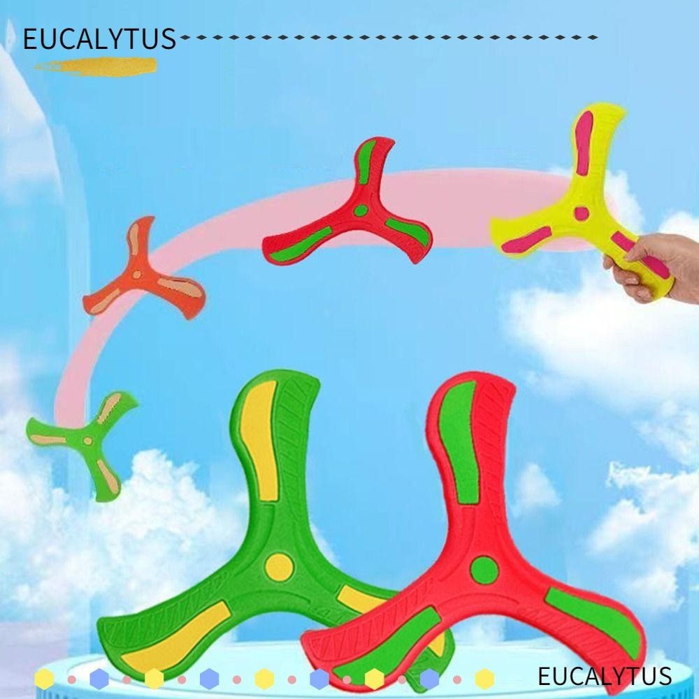 EUTUS Three-leaf Cross Flying Disc, Soft Interactive Children Boomerang ...