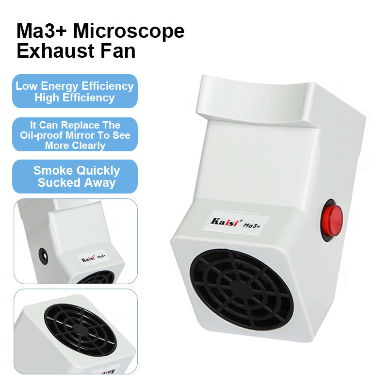 Kaisi Ma3+ Mini Exhaust Fan Microscope Soldering Smoke Absorber Fume ...