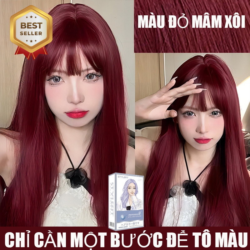 Red hair dye, RASPBERRY RED STYLE FIT hair dye, no need to bleach at ...