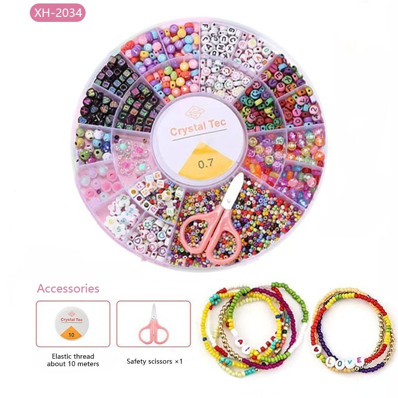 Bracelet jewellery making and crafts letters and beads DIY bracelet kit ...