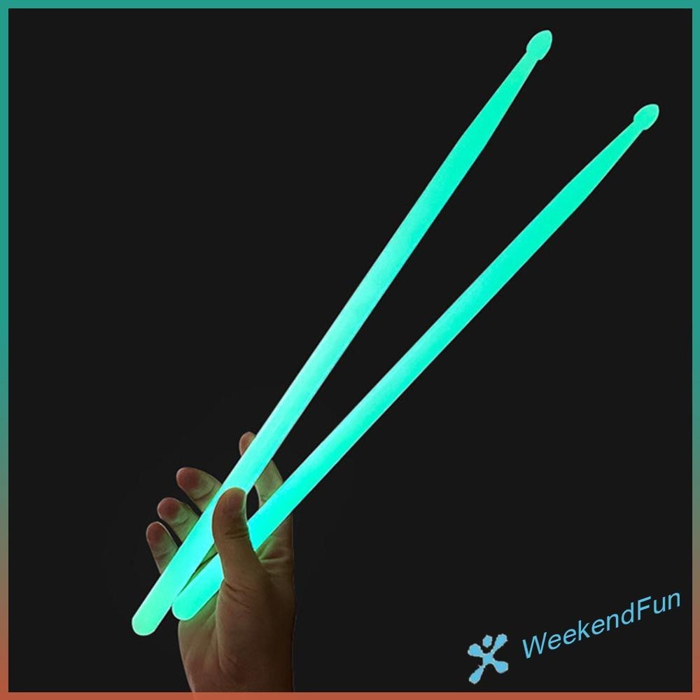 WE★ 2 Pcs 5A Light Up Drum Sticks Luminous Drum Stick 4 Color Glow in ...