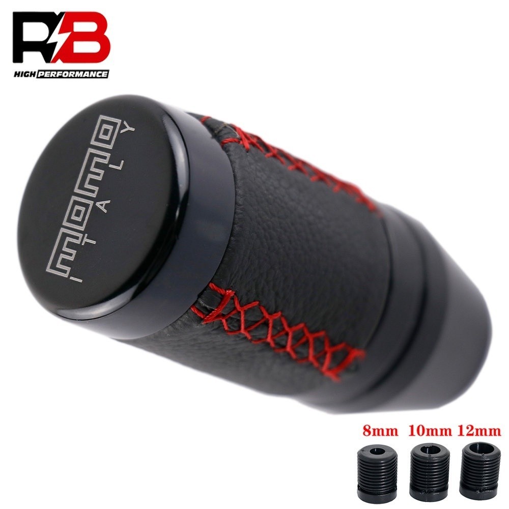 MOMO ITALY Aluminium Leather Manual Transmission Gear Shift Knob JDM ...