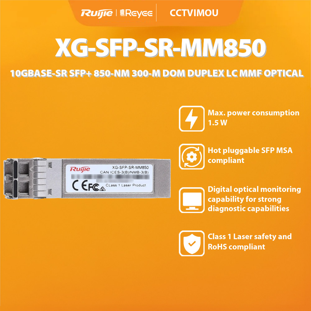 Ruijie REYEE XG-SFP-SR-MM850 10GBAGE-SR SFP+ 850-NM 300-M DOSPLEX LC ...