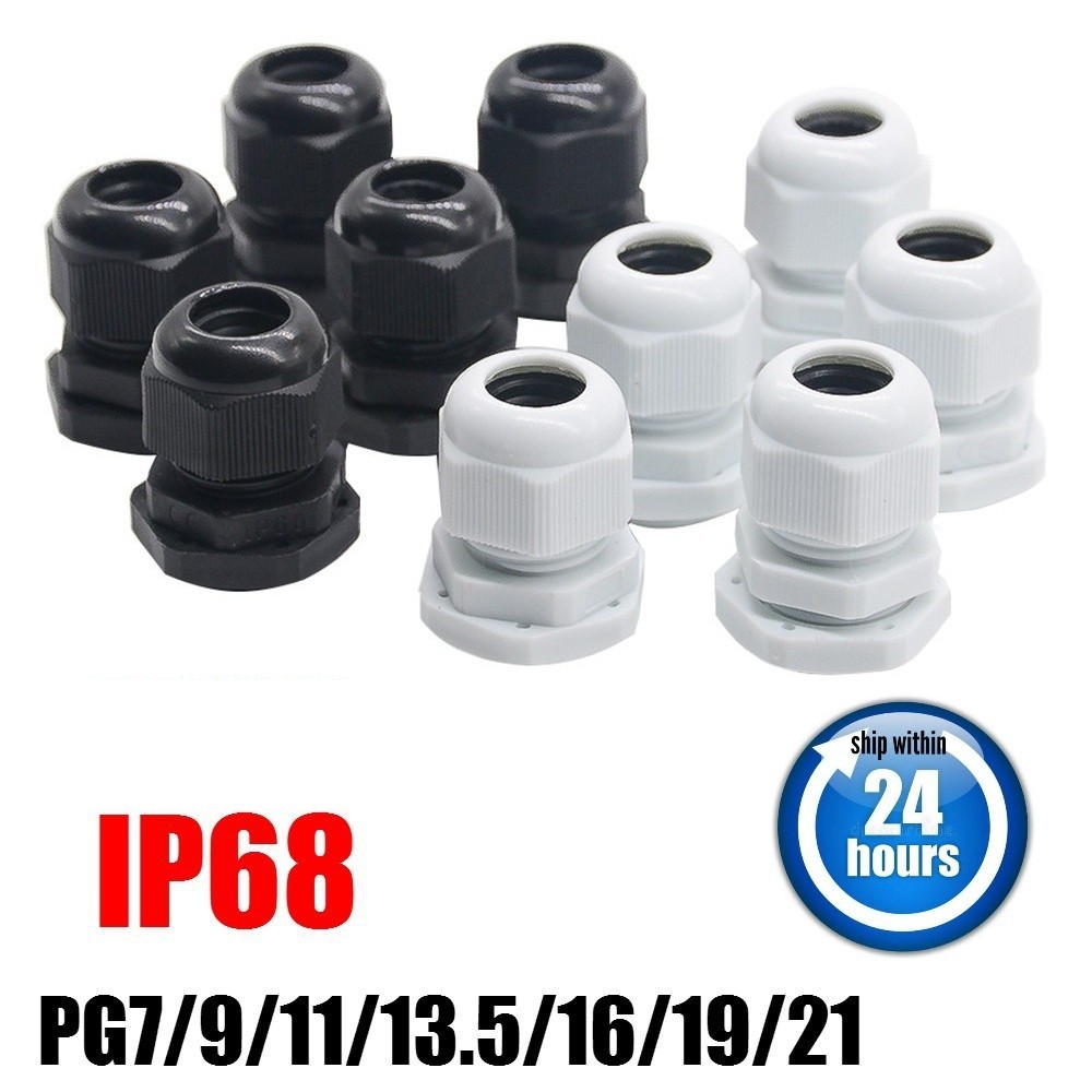 IP68 PG13.5 PG16 Wire Cable CE White Waterproof Nylon Plastic Cable ...