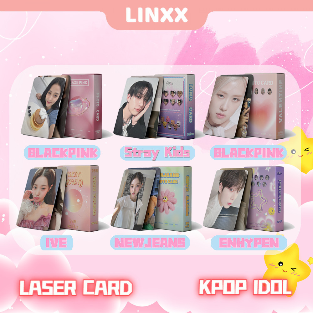 LINXX 50 Pcs BLINK EN NEWJNS KPOP Album Lomo Card Kpop Laser Photocards ...