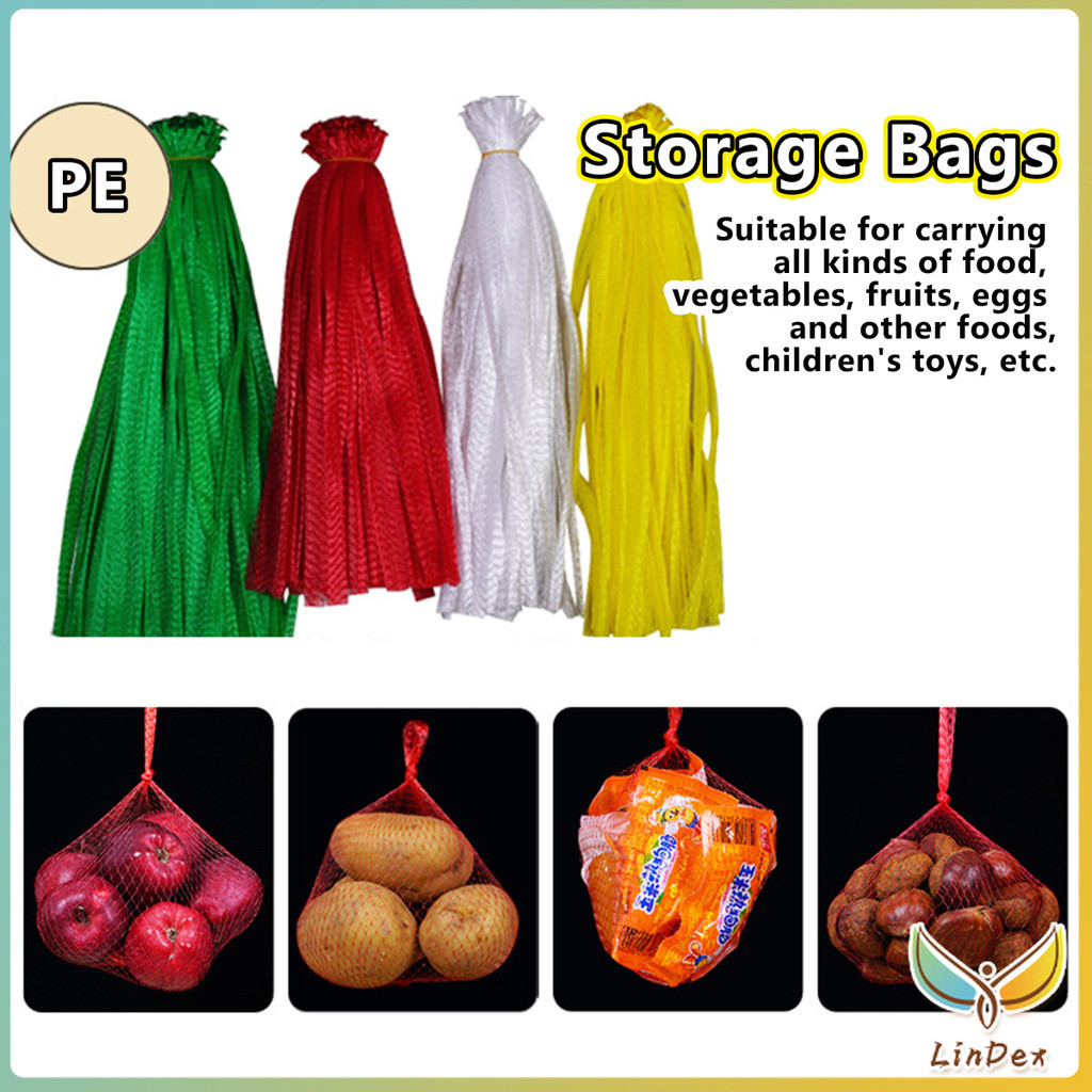 LD 50pcs Mesh Storage Bags Egg Packaging Bag Reusable Net Bags Storage ...