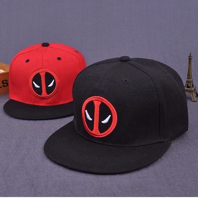 HEROCROSS Deadpool Movie Marvel Anime Hat Flat Rim Hip Hop Hat Male ...